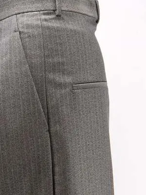 Bottega Veneta Wool And Mohair Pinstriped Trousers - Multicolor