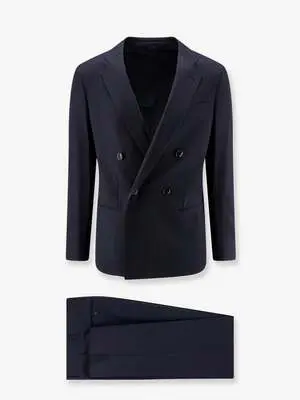 Giorgio Armani Slim Lightweight Virgin Wool Suit - Black