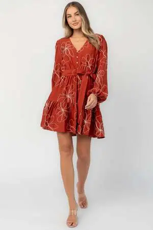 BLUE BLUSH Elspeth Short Dress