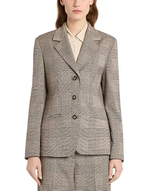 Marella Mllginseng Glen Plaid Blazer