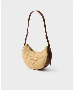 Prada Arque Small Crochet And Leather Bag