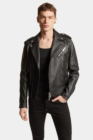 Dsquared2 Kiodo Leather Biker Jacket