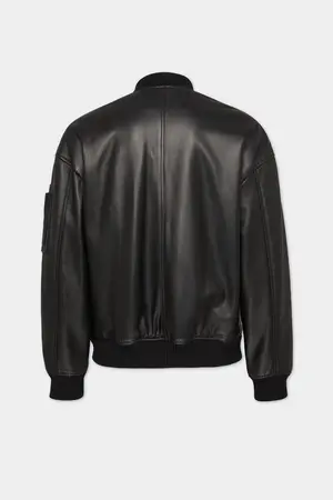 Dsquared2 Leather Bomber Jacket