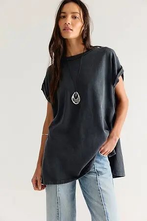 Free People We The Free Atlas Muscle Tunic - Black