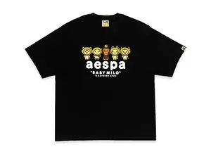 A BATHING APE X Aespa Baby Milo Lemonade Relaxed Fit T-shirt - Black