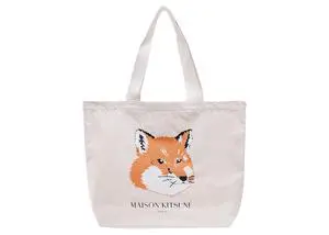 Maison Kitsuné Fox Print Canvas Shoulder Bag