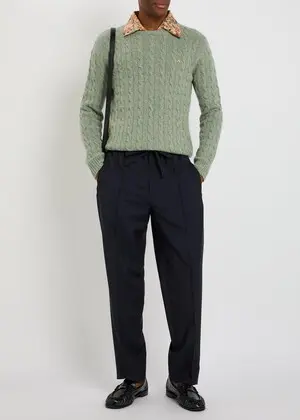 Valentino Garavani Straight-leg Wool-blend Trousers