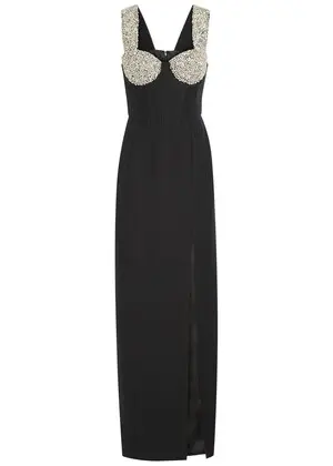 PATRICK MCDOWELL Kathleen Crystal-embellished Crepe Maxi Dress