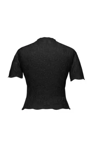 Lena Hoschek Choupette Cotton-blend Knitted Top - Black