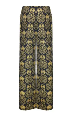 Lena Hoschek Silk Road Cotton-blend Pants
