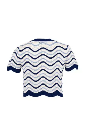 Lena Hoschek Samia Cotton-blend Knitted Top