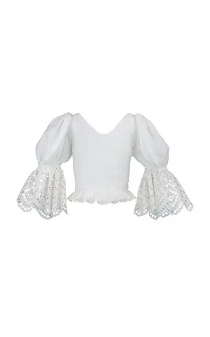 Lena Hoschek Azaria Linen-blend Blouse