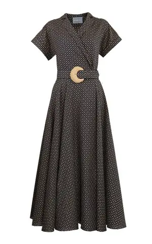 Lena Hoschek Celina Cotton Midi Dress - Navy