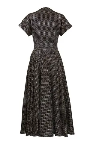 Lena Hoschek Celina Cotton Midi Dress - Navy