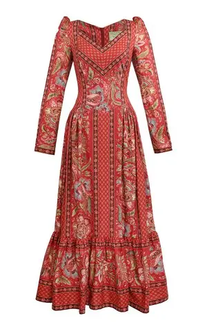 Lena Hoschek Paysanne Cotton Midi Dress