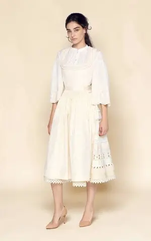Lena Hoschek Ceremony Linen Dirndl Midi Dress