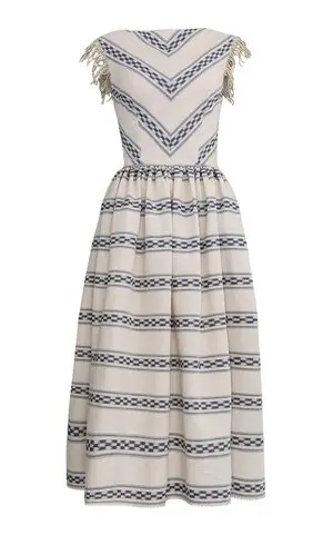 Lena Hoschek Dune Cotton Midi Dress