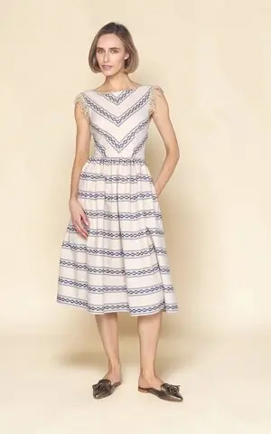 Lena Hoschek Dune Cotton Midi Dress
