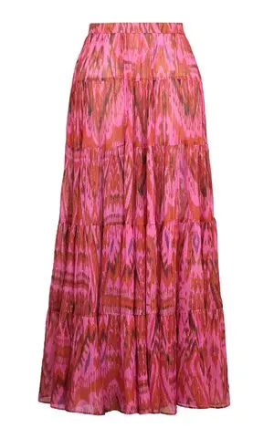 Lena Hoschek Carmen Silk-blend Midi Skirt