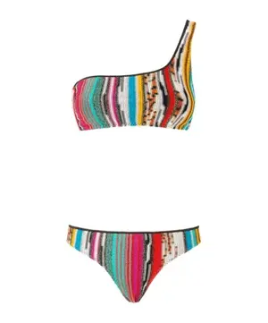 Missoni One-shoulder Striped Bikini