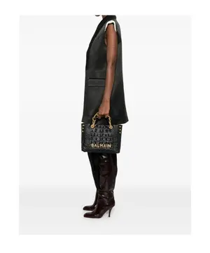 Balmain Embossed Top Handle Bag