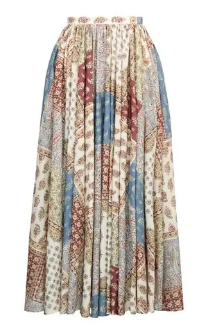 Lena Hoschek Vittoria Cotton Midi Skirt - Multi