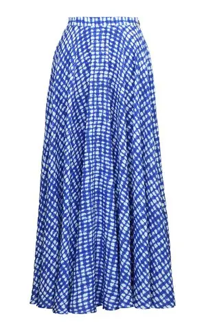 Lena Hoschek Country House Cotton-blend Maxi Skirt - Blue