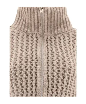 Herno High Neck Zip-up Cardigan