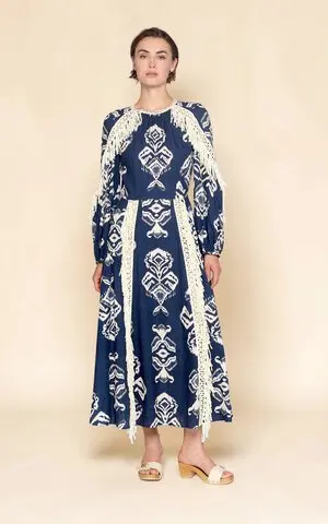 Lena Hoschek Resort Linen-blend Maxi Dress