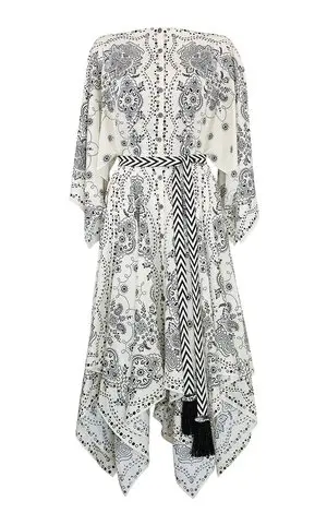 Lena Hoschek Bandana Linen-blend Midi Dress - Ivory