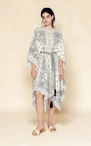 Lena Hoschek Bandana Linen-blend Midi Dress