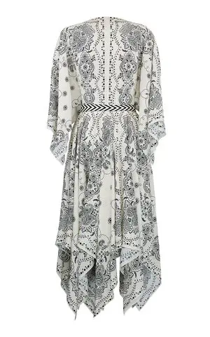 Lena Hoschek Bandana Linen-blend Midi Dress