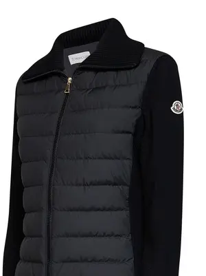 Moncler Padded Cardigan With Zipper Closure