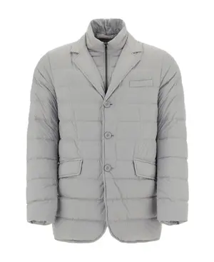 Herno Single-breasted Padded Jacket - Gray