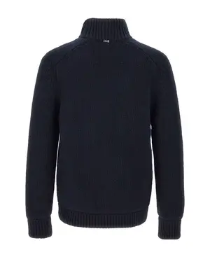 Herno Button-up Wool Cardigan With High Neck