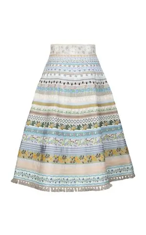 Lena Hoschek Classic Ribbon Cotton-blend Midi Skirt