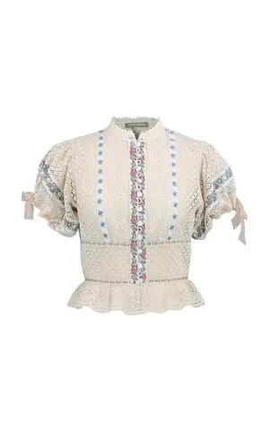 Lena Hoschek Elize Cotton Blouse - Ivory