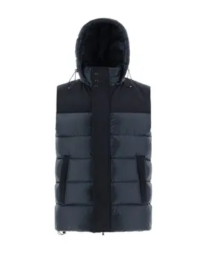 Herno High Neck Hooded Gilet - Black