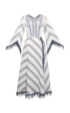 Lena Hoschek Kilim Cotton-blend Midi Dress - Stripe