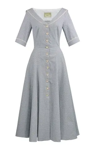 Lena Hoschek Marinella Cotton Midi Dress - Blue