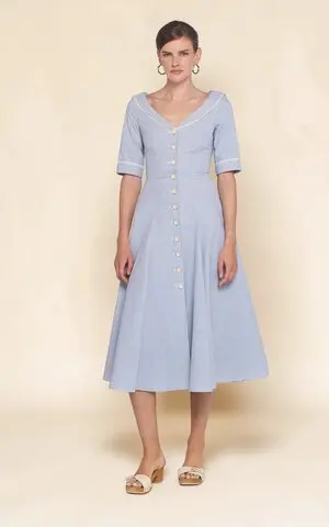 Lena Hoschek Marinella Cotton Midi Dress