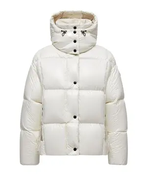 Moncler Parana Hooded Short Down Jacket - White
