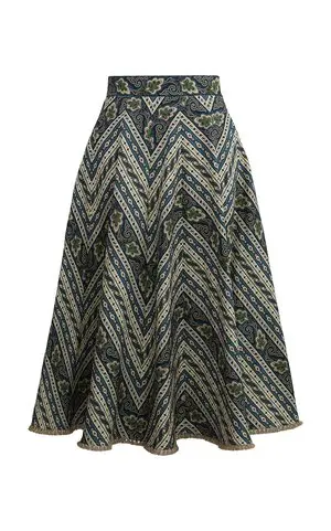 Lena Hoschek Homebound Cotton Midi Skirt - Multi
