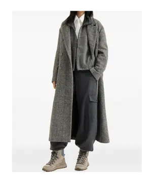 Brunello Cucinelli Hand-crafted Virgin Wool Double Cloth Bomber Jacket - Dark Gray