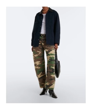 NILI LOTAN Tribeca Camouflage Barrel-leg Jeans