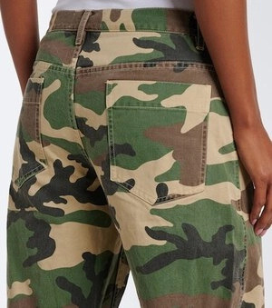 NILI LOTAN Tribeca Camouflage Barrel-leg Jeans
