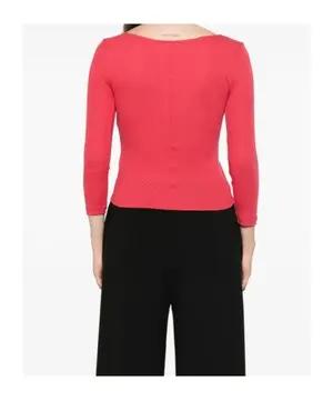 RE/DONE Crew-neck Three-quarter Sleeve Cardigan