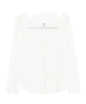 RE/DONE Long-sleeve Cardigan With Snap-button Closure - No