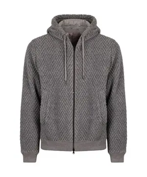 Herno Zip-up Hooded Jacket - Gray