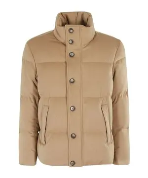 Herno Padded High Neck Coat - Camel